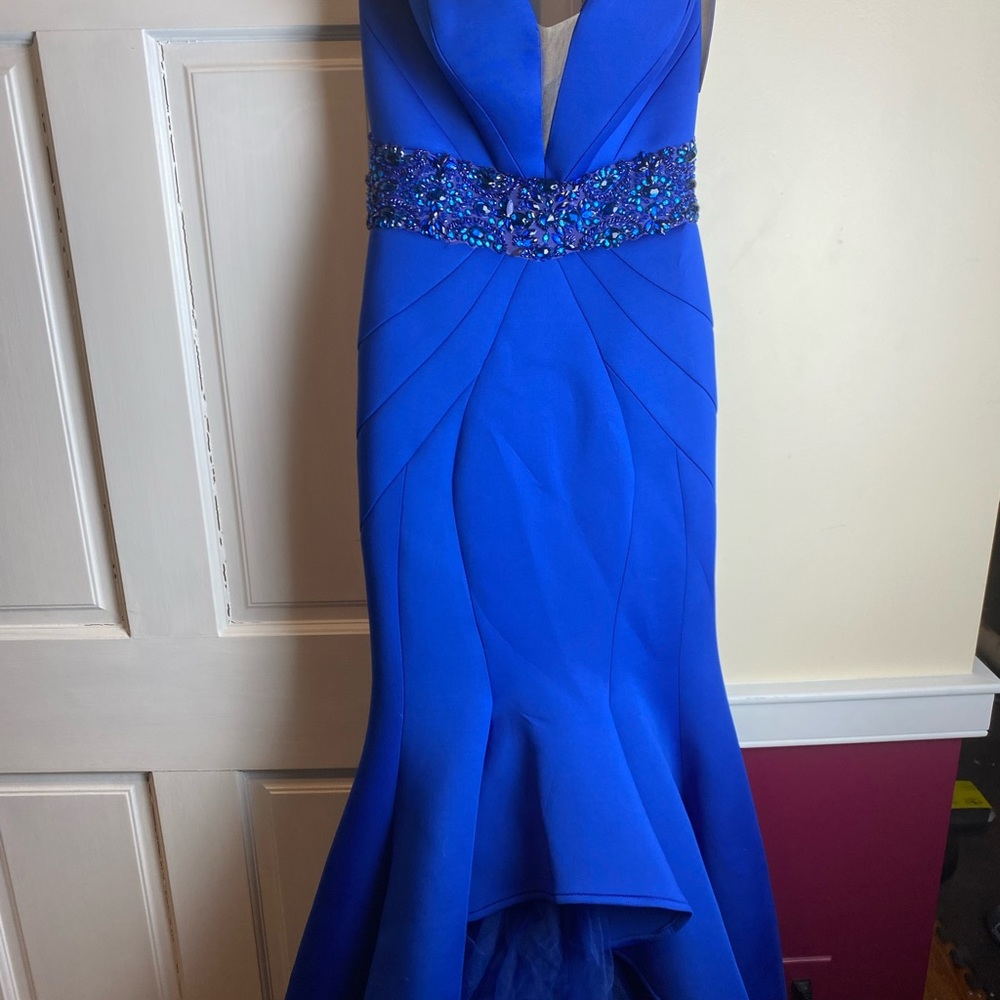 Royal Blue Mermaid Fishtail Prom Pageant Dress Nwt - Gem